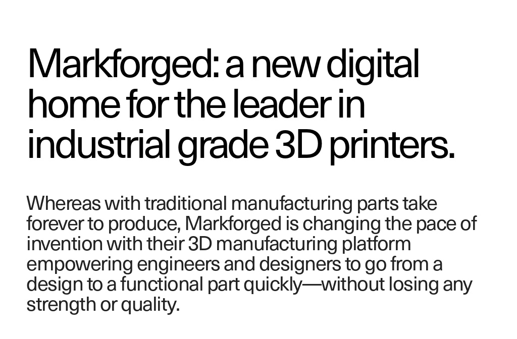 Markforged — Introduction