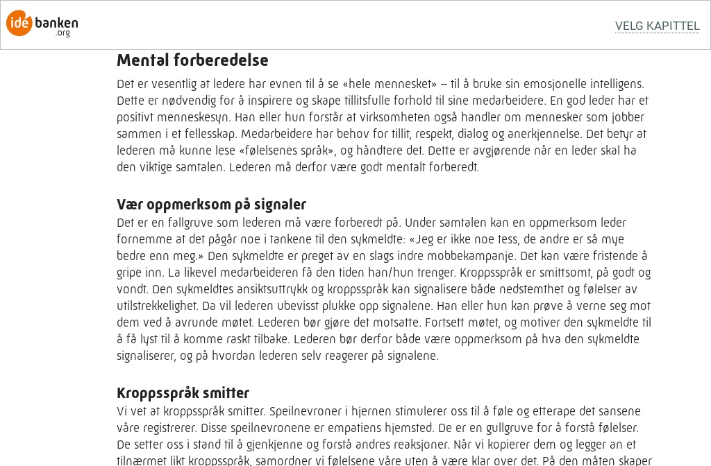 Den viktige samtalen — 2 Forberedelse d)