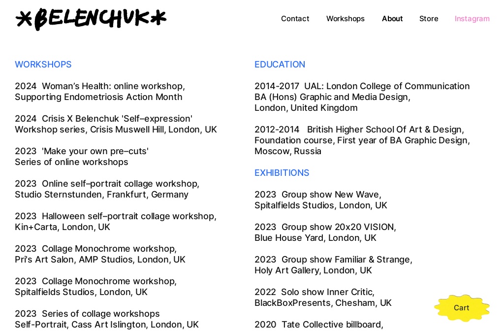 Polina Belenchuk – collage artist based in London — about