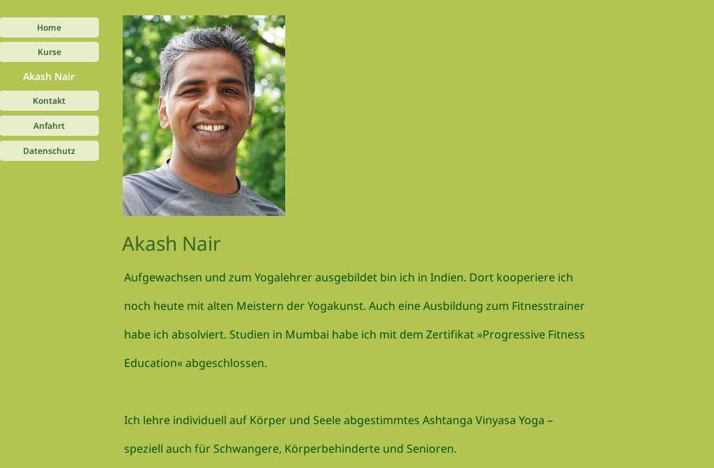 Yoga Studio Akash Nair — Akash Nair