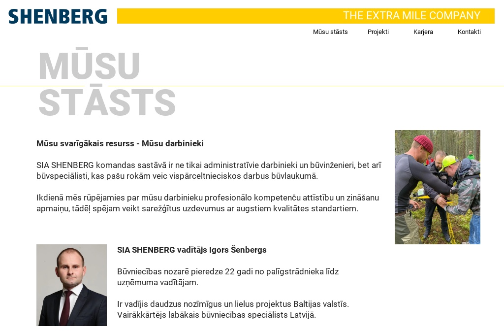 SHENBERG - construction project management — Landing page SHENBERG Ltd