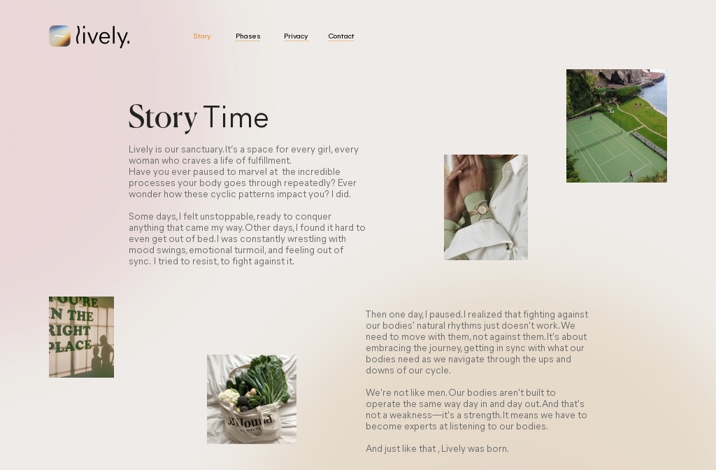 Lively ~ Sync your Cycle, Period Tracker mobile app — Story