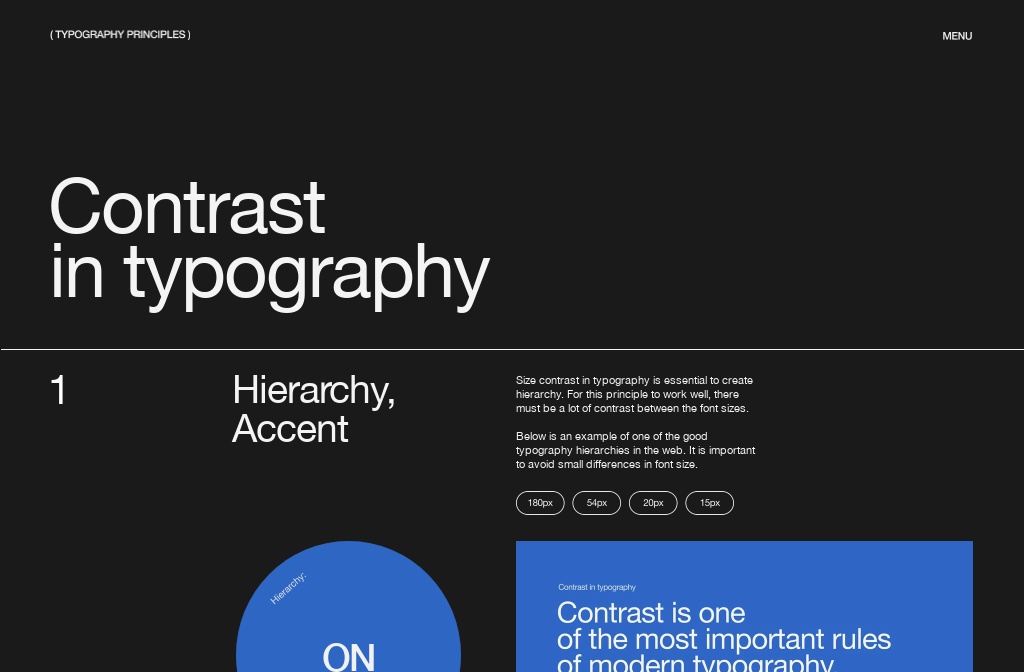 Typography Principles — Contrast