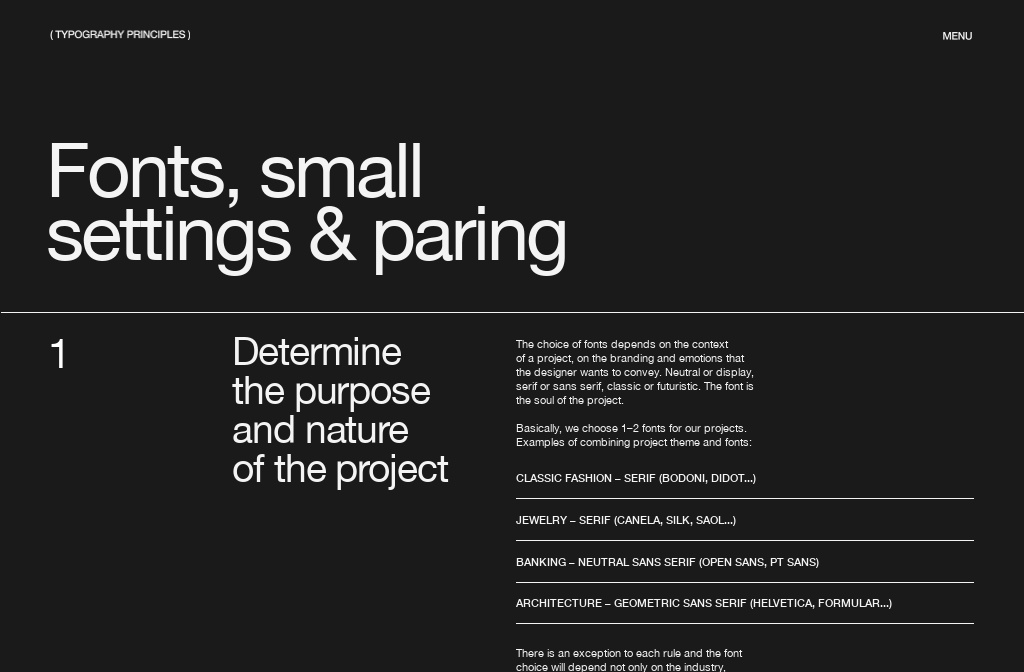 Typography Principles — Fonts