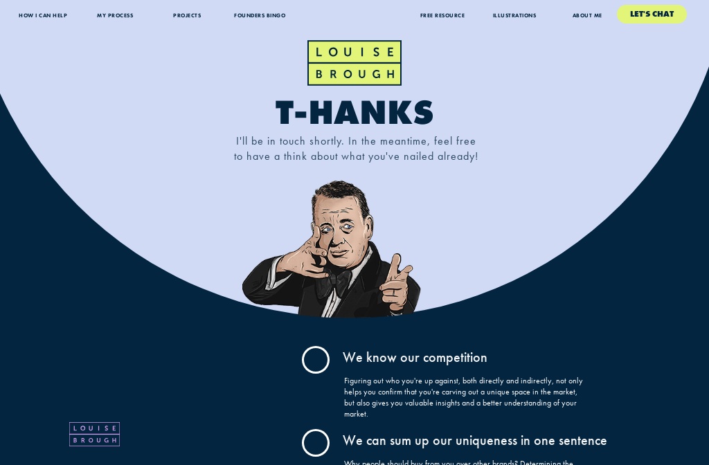 Louise Brough | Designer — Checklist Post contact!!!