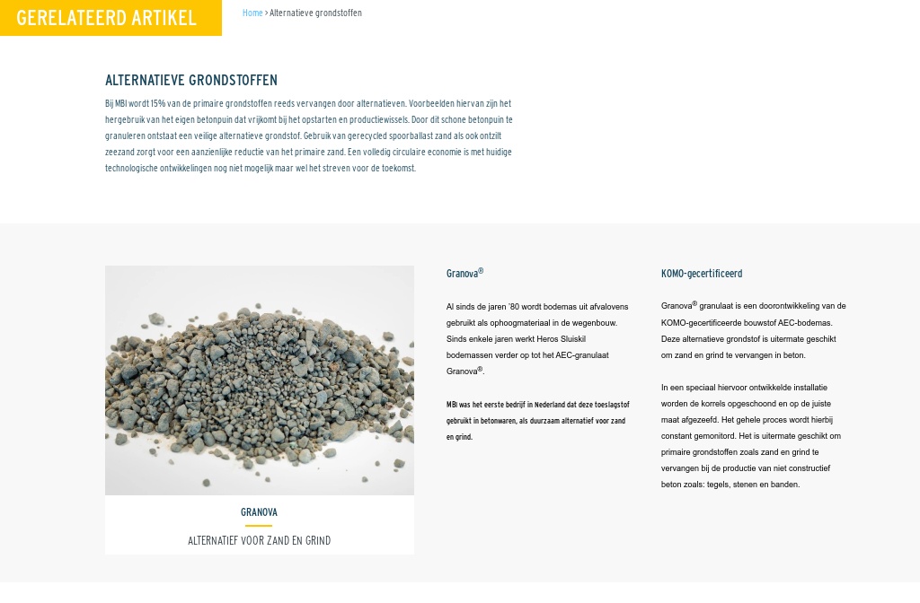 Alternatieve grondstoffen | Duurzaam beton