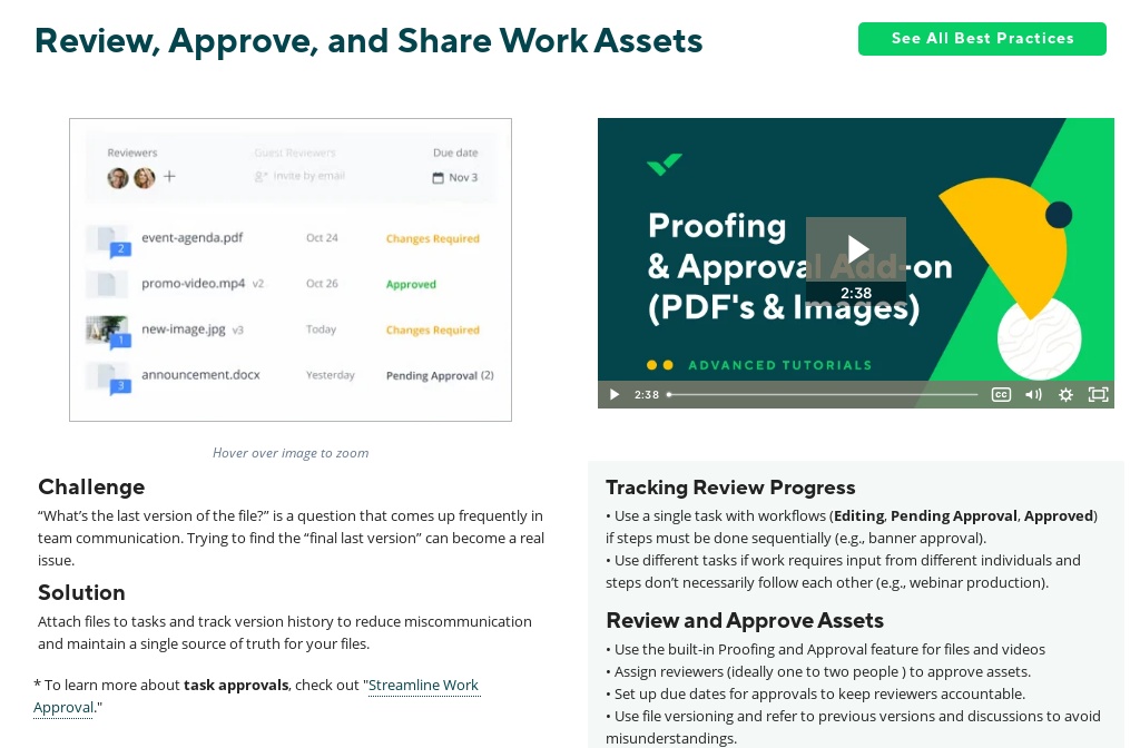 Wrike Best Practices - Review, Approve, and Share Work Assets