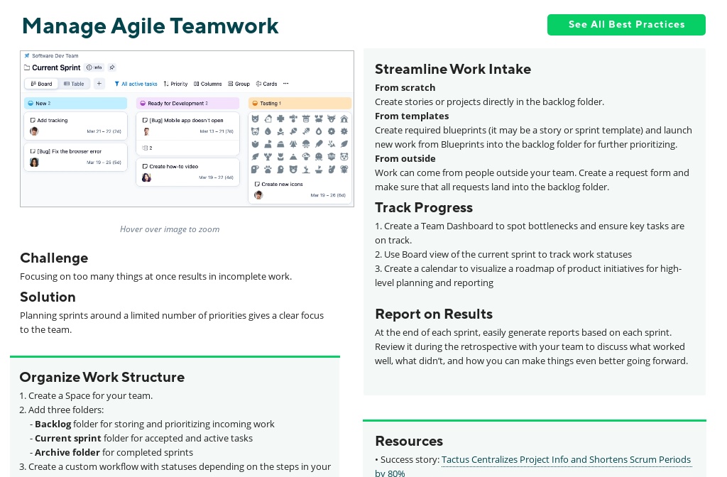 Wrike Best Practices - Manage Agile Teamwork