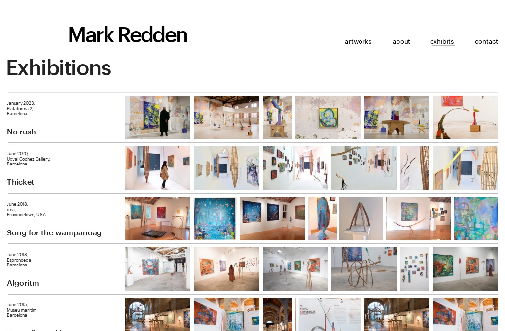 Mark Redden — Archive Exhibitions