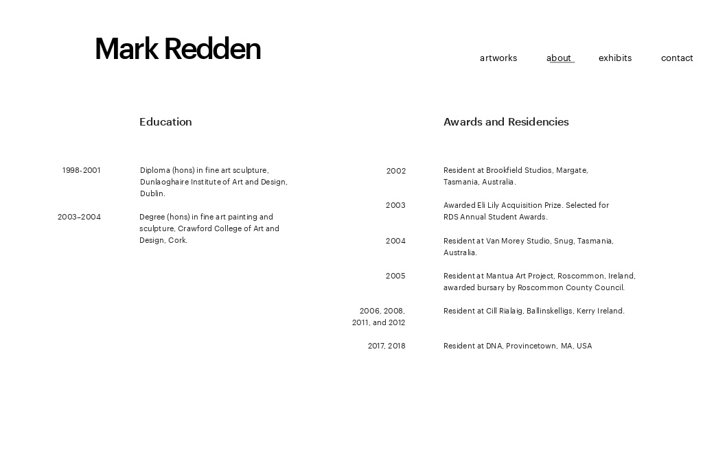 Mark Redden — About