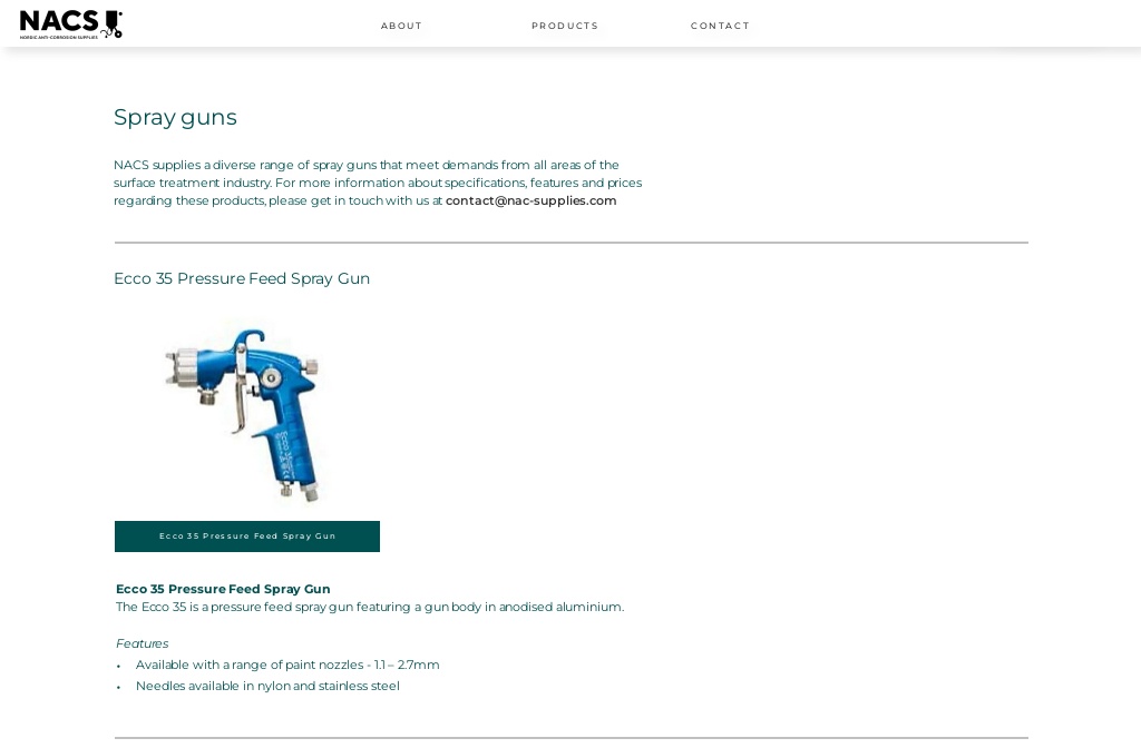 NACS — Spray guns