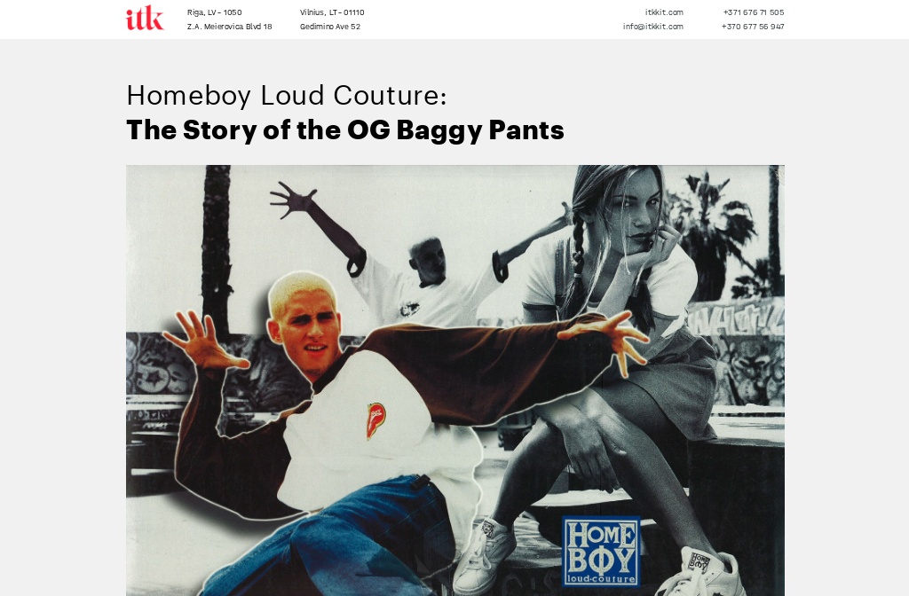 IN THE BLOG — Homeboy Loud Couture