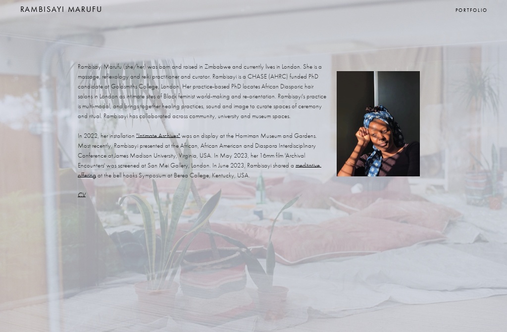 Rambisayi Marufu — Biography