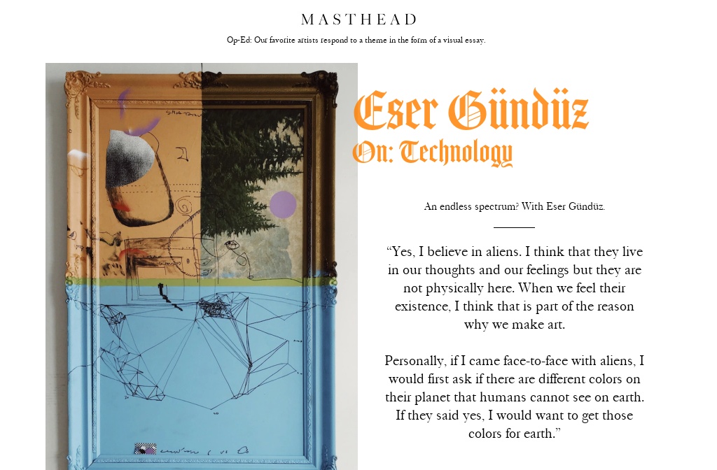 Eser Gunduz - Masthead Magazine - Op-Ed