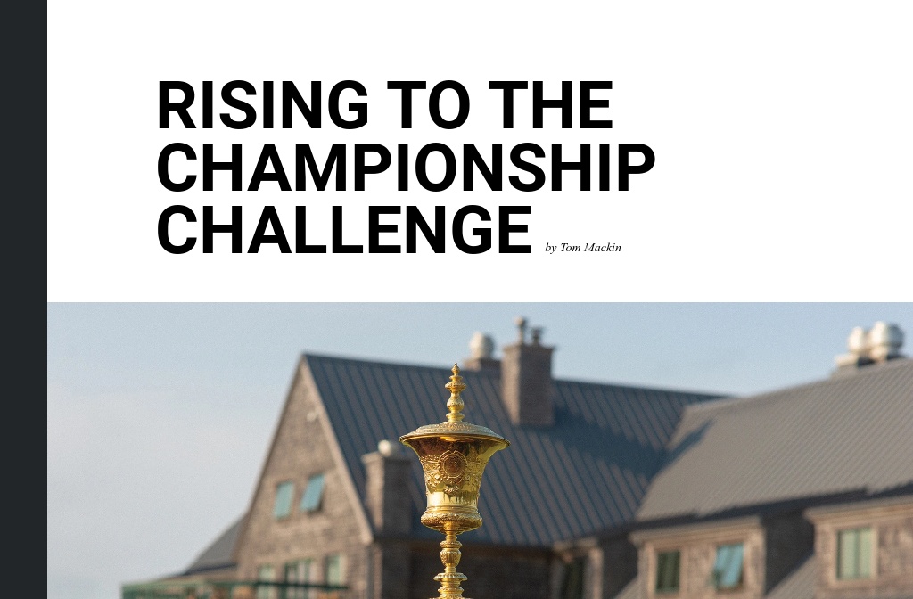 Dream Golf | Rising to the Championship Challenge