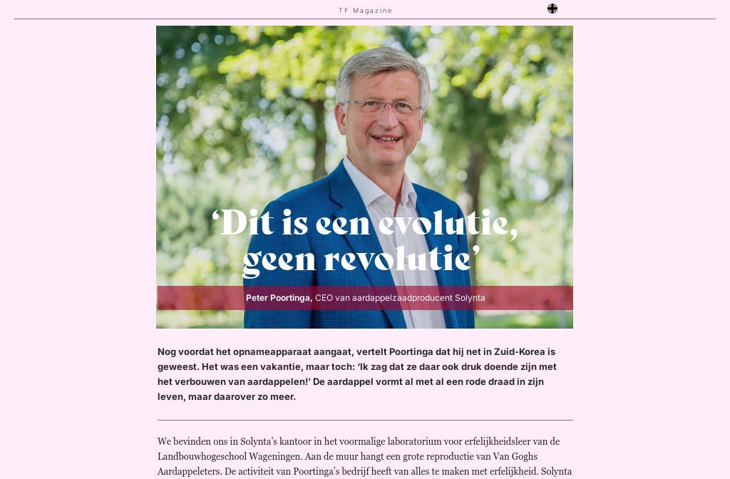 TF Magazine 2024 - 2 — Interview Peter Poortinga