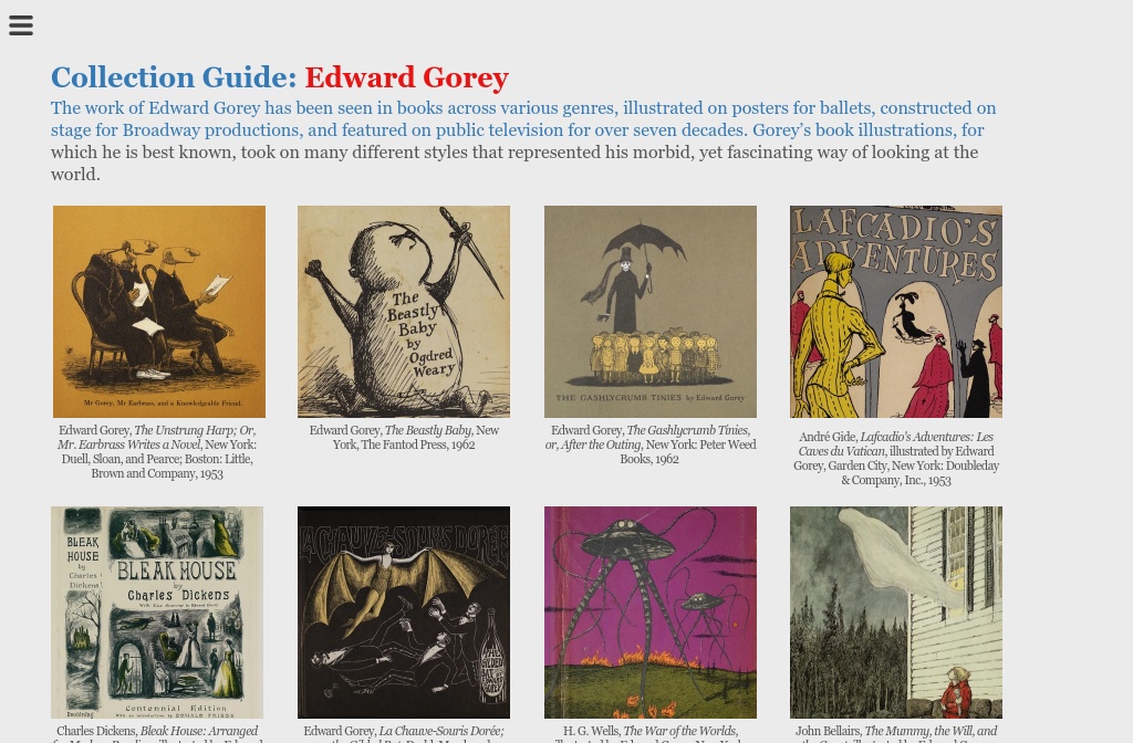 Collection Guide: Edward Gorey
