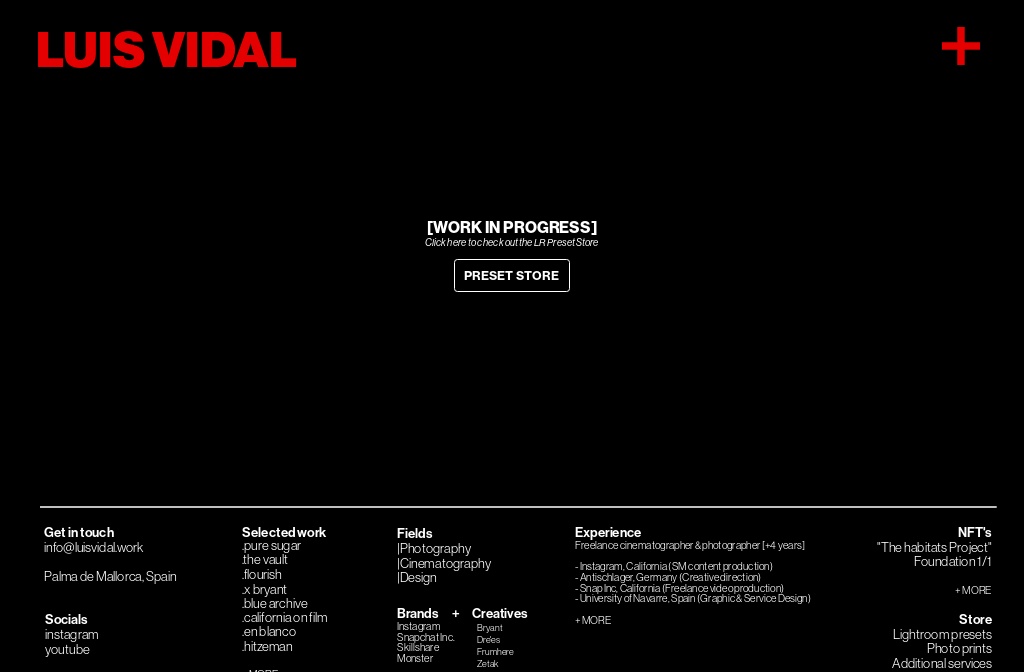 Luis Vidal - Digital Portfolio — Store