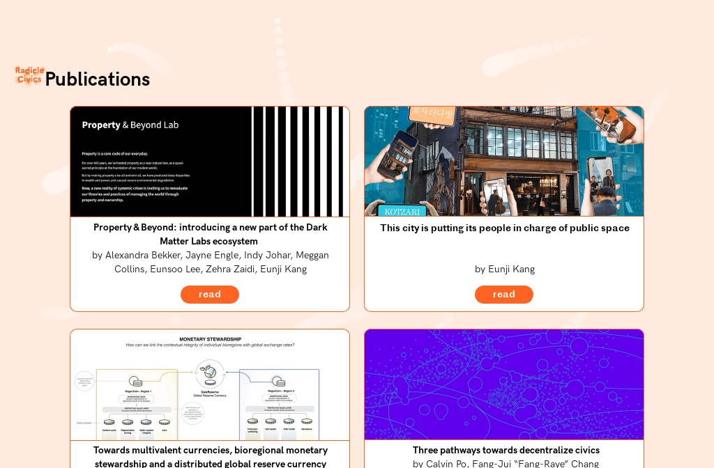 Radicle Civics – Unconstituting Society — Publications