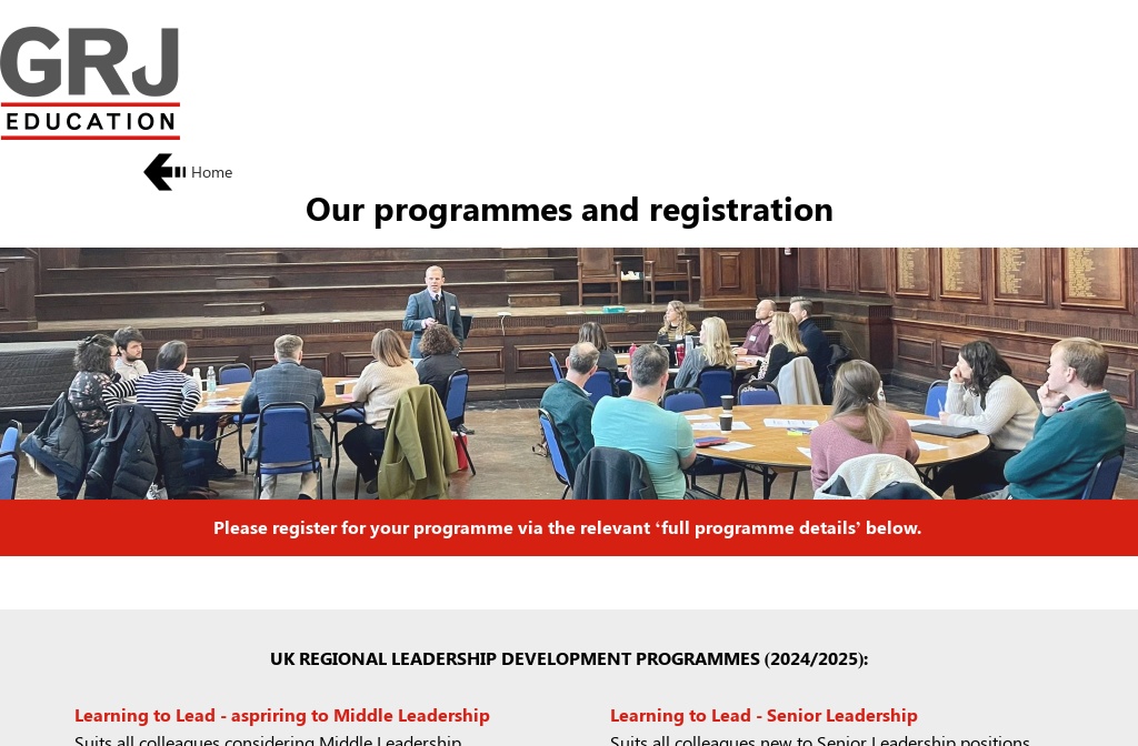 GRJ Education — Programmes