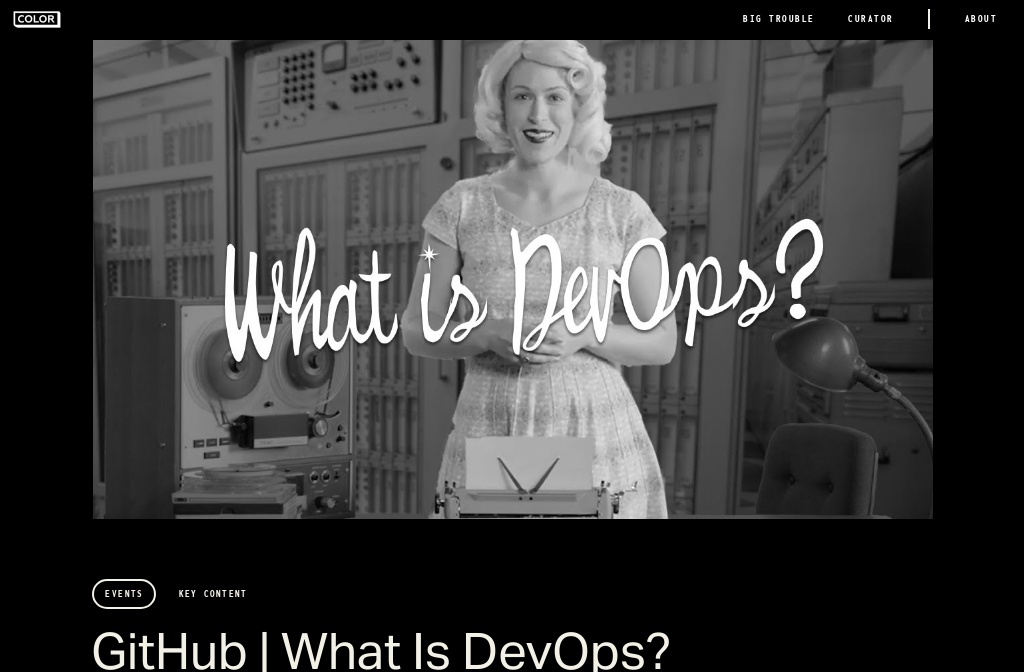 COLOR - Seattle-based Creative Agency — GitHub | What Is DevOps?
