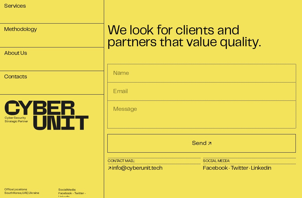 Cyber Unit Technologies — Contacts