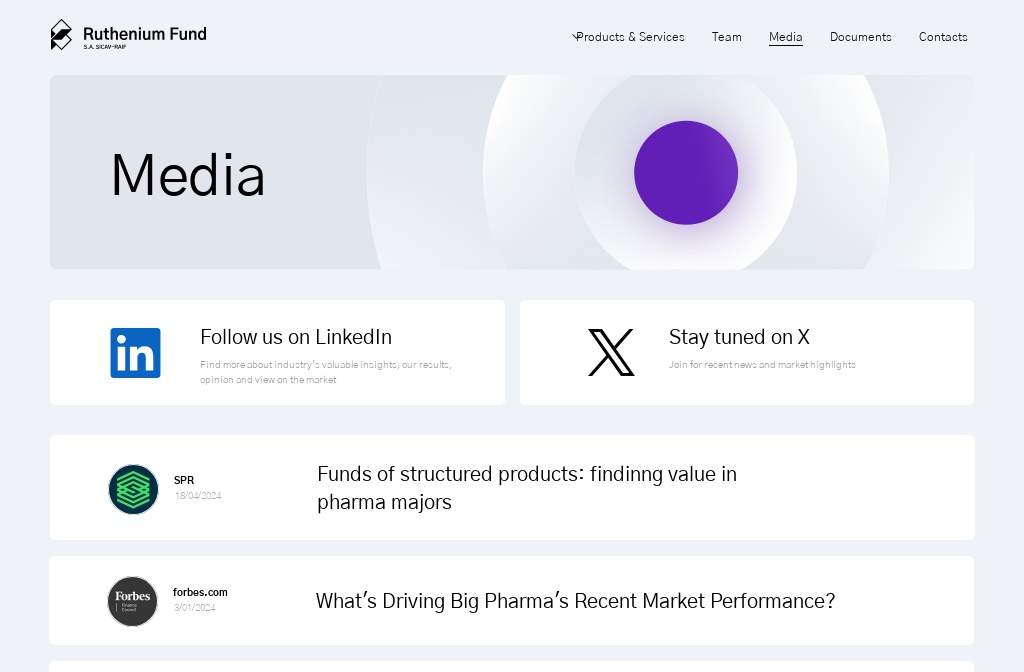 Ruthenium Fund S.A. SICAV-RAIF — Media