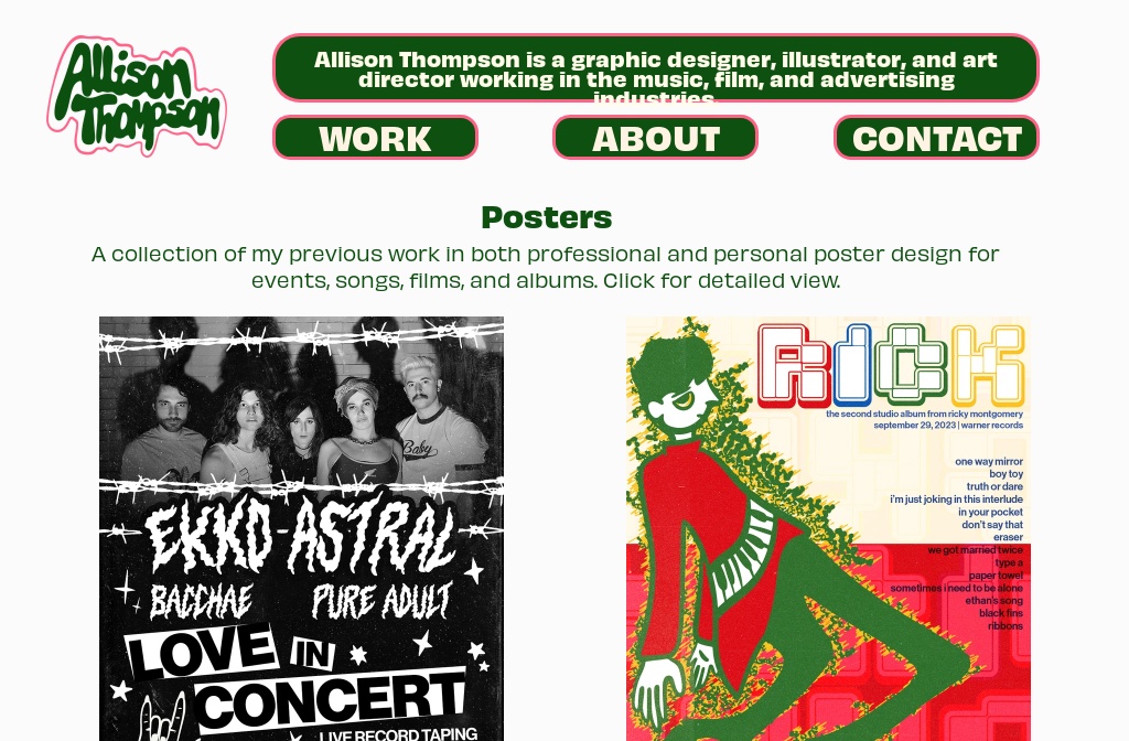 Allison Thompson - Graphic Designer for Bands, Musicians, Record Labels ...