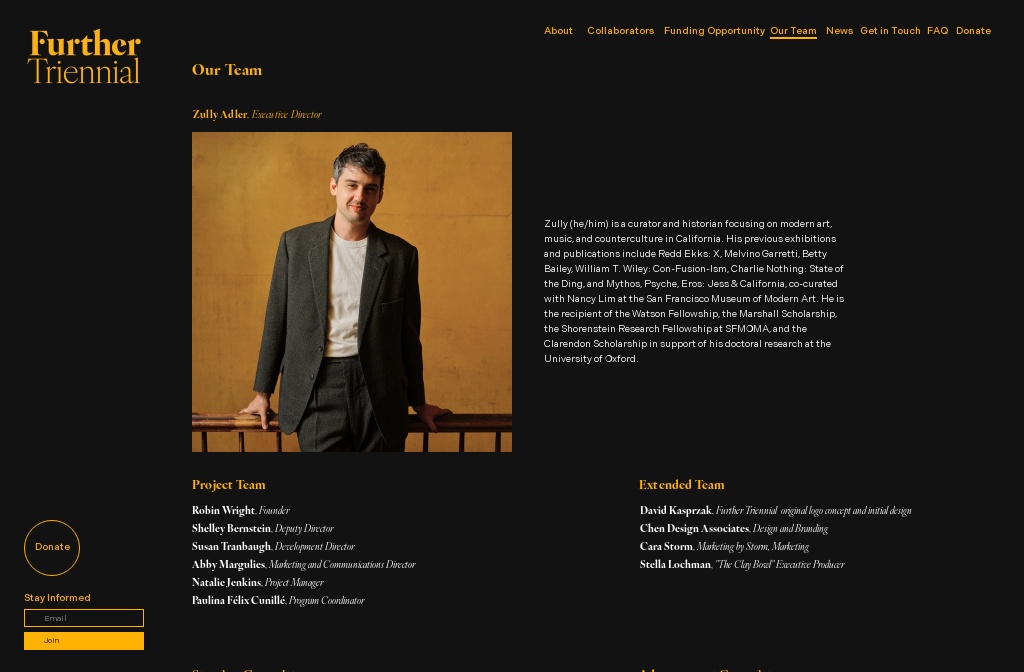 Further Triennial — Our Team
