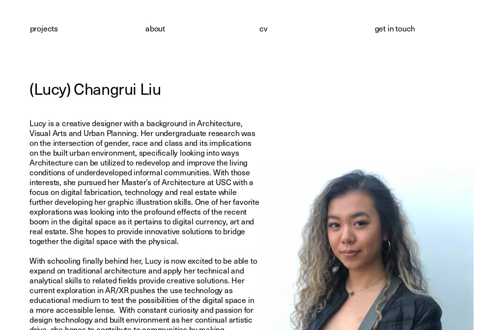 Lucy Changrui Liu — About