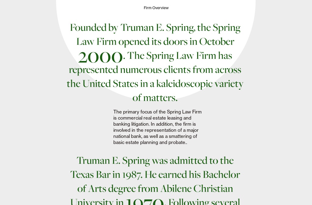 Spring Law Firm — Firm Overview