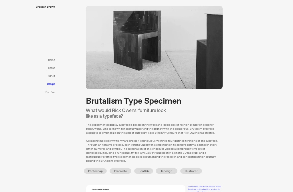 Brandon Brown, Graphic Designer — Brutalism