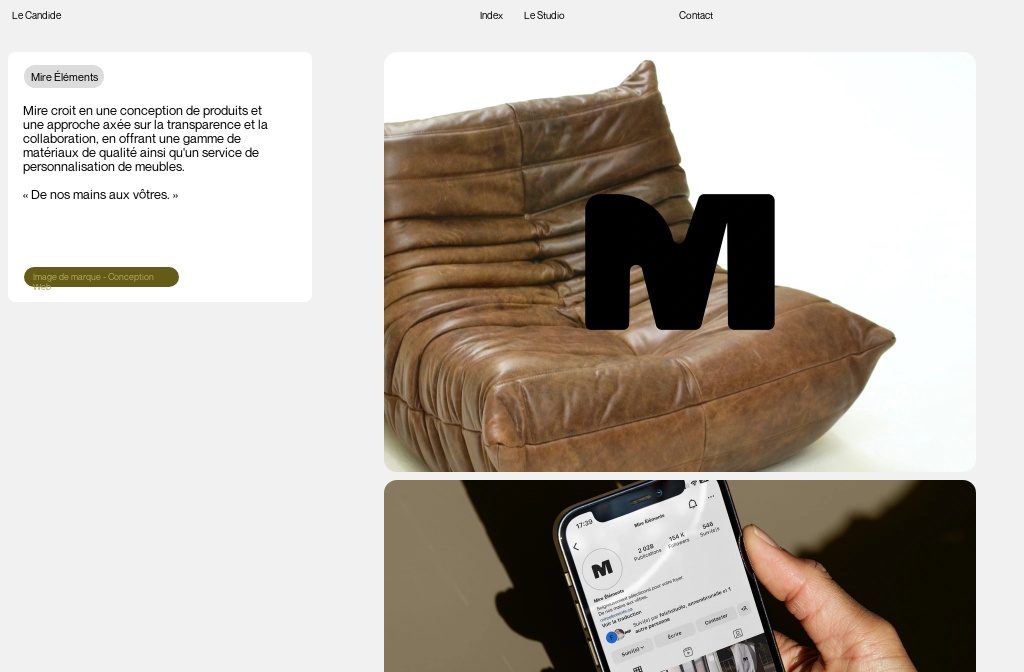 Le Candide Studio — Mire Éléments