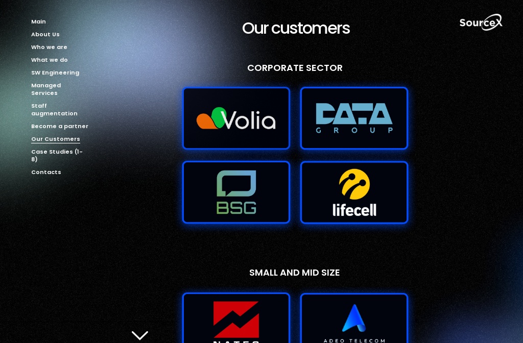 SourceX profile — page