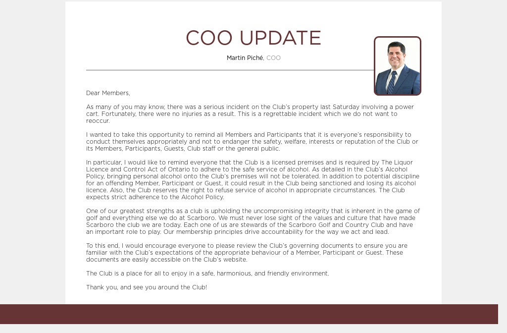 The 19th - July 14, 2023 — COO Update