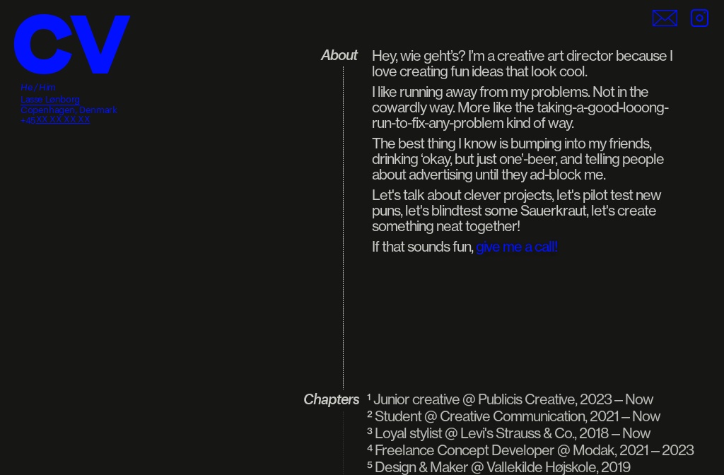 Creative Lasse Lønborg — Lasse Lønborg CV