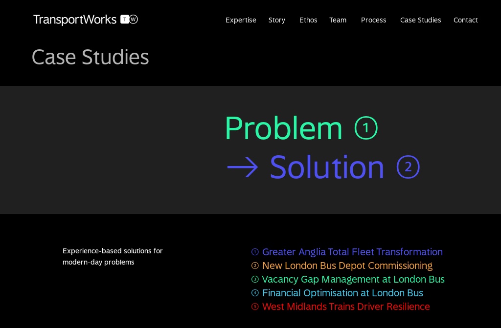 TransportWorks — Case Studies