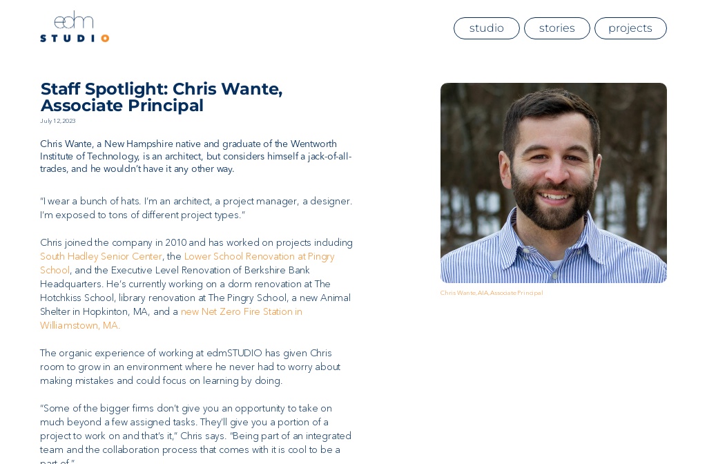 edmSTUDIO - STAFF SPOTLIGHT: CHRIS WANTE