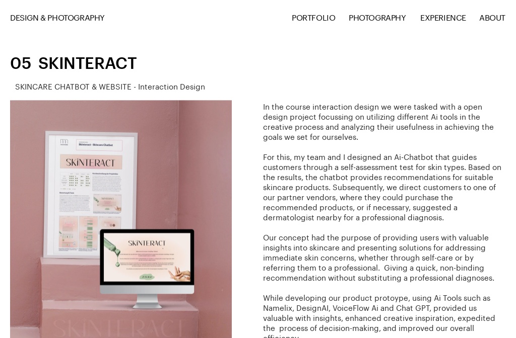 Portfolio: Johanna Cramer — SKINTERACT