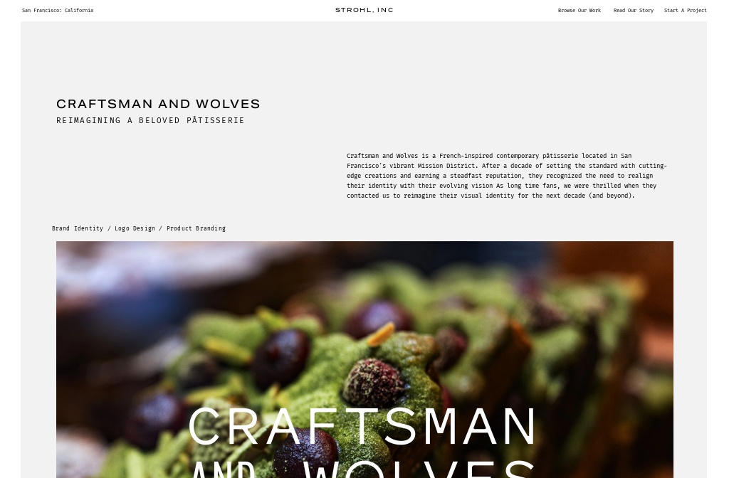 Craftsman and Wolves Patisserie Rebranding & Packaging Design
