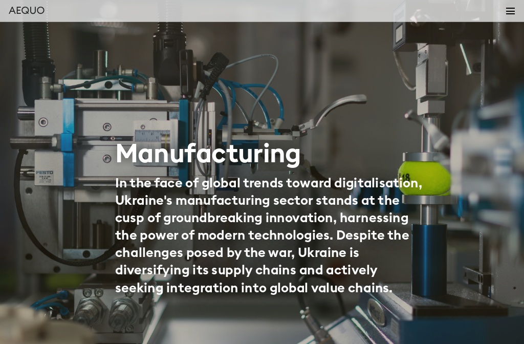 Aequo guide to rebuilding Ukraine — Manufacturing