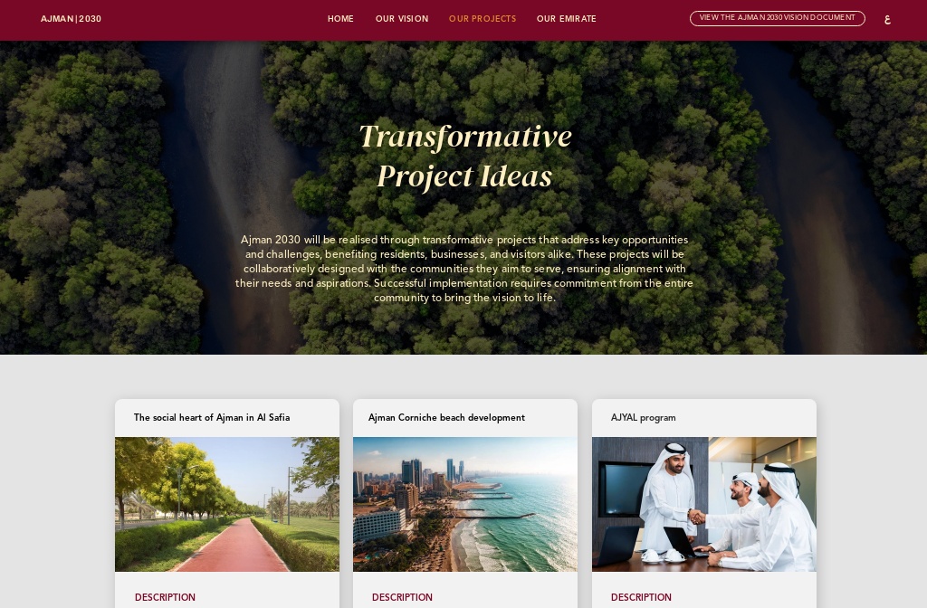 ajman vision 2030 — Projects