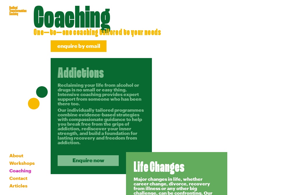 The Radical Transformation Society — Coaching