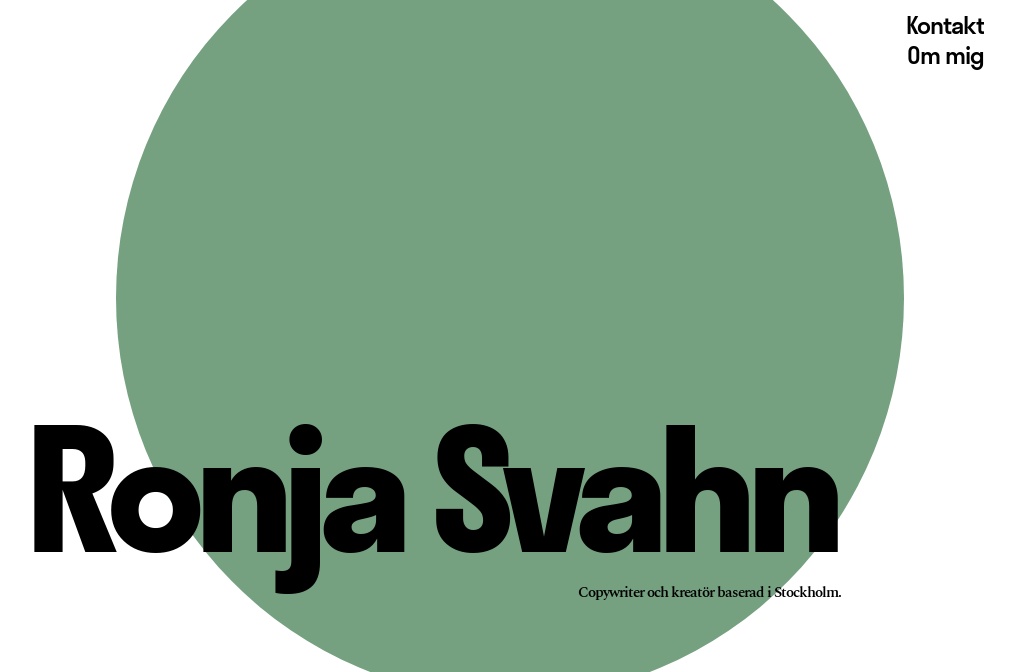 Ronja Svahn portfolio