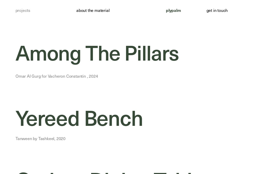 PlyPalm — Projects