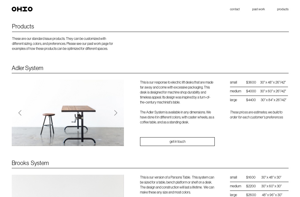 OHIO Design — Products