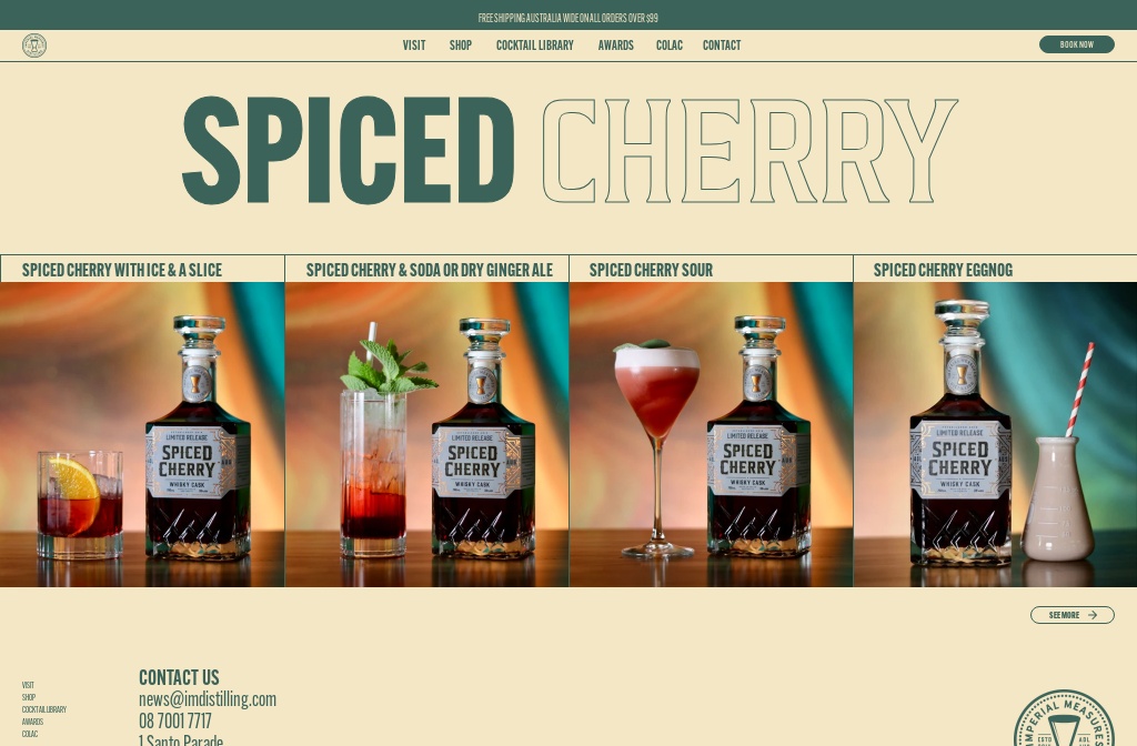 Imperial Measures Distilling — Spiced Cherry Cocktails