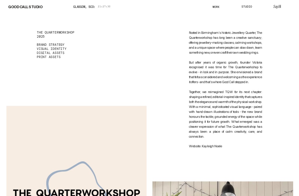 Good Call Studio — The Quarterworkshop