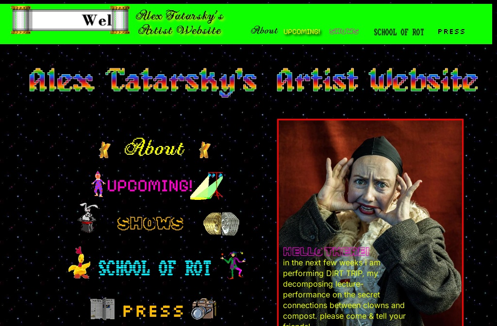 Alex Tatarsky's Theatre Website